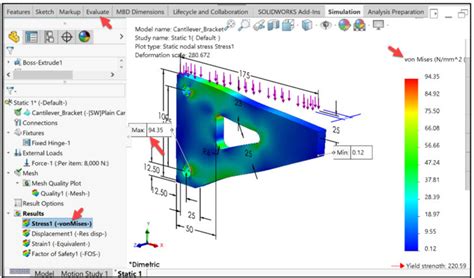 Lesson SOLIDWORKS Optimization Analysis Using A Design Study