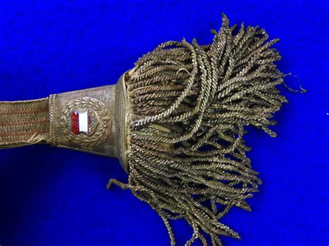 Austrian Austria Antique Ww1 Officers Sword Dagger Portepee Knot