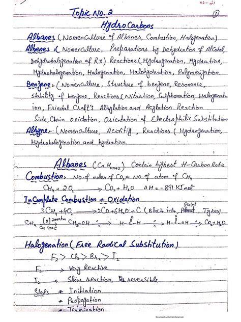 Hydrocarbons Pdf
