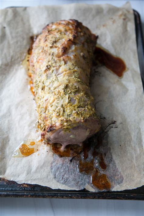 Slow Roasted Boneless Pork Loin With Mustard Feed Me Phoebe