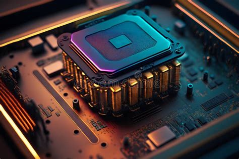 Cpu Processor With Modern Futuristic Technology Appearance Neural