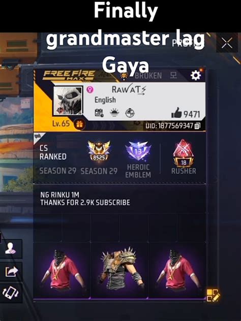 Finally Grandmaster Region 1 Freefire Shorts Garenafreefire