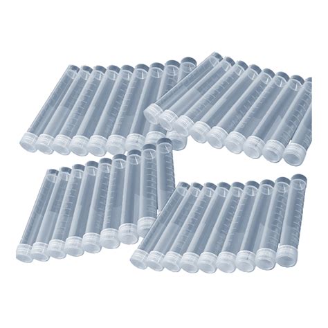 Lot de 200 tubes à essai en plastique 10 ml PP avec bouchon à vis