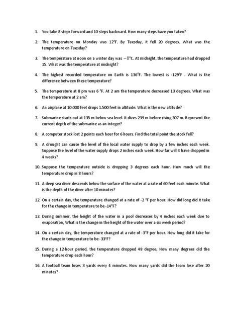 Latihan Integer Story Latihan Integer Story