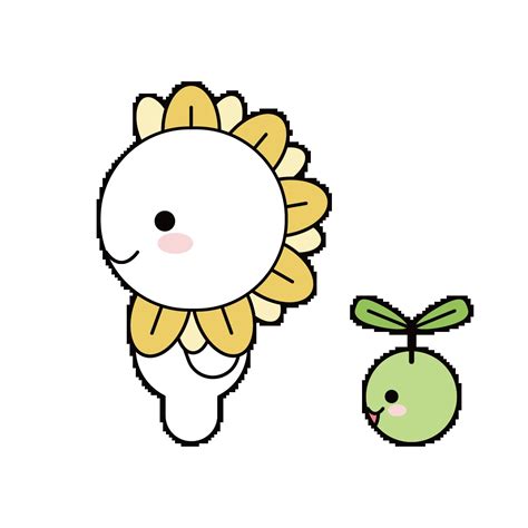 꽃 새싹 캐릭터 캐릭터 디자인 캐릭터 일러스트 2d 캐릭터 포트폴리오 크몽