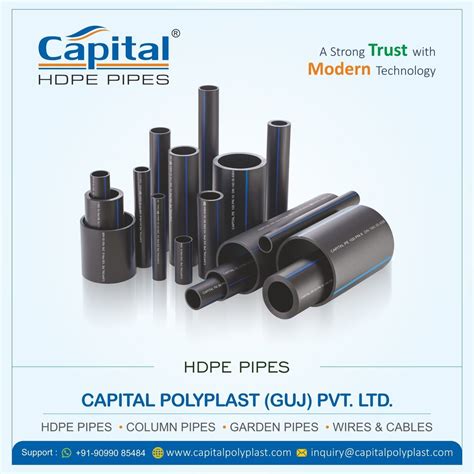 CAPITAL 20 Mm To 450 Mm HDPE Pipe For Water Supply MJP At Rs 142 34