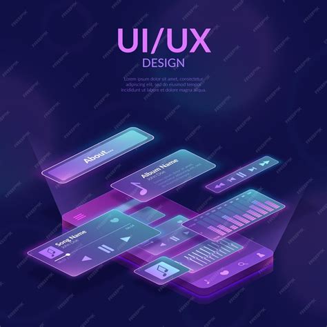 premium vector gradient mobile ui ux template design