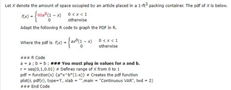 Solved Let X Denote The Amount Of Space Occupied By An Chegg