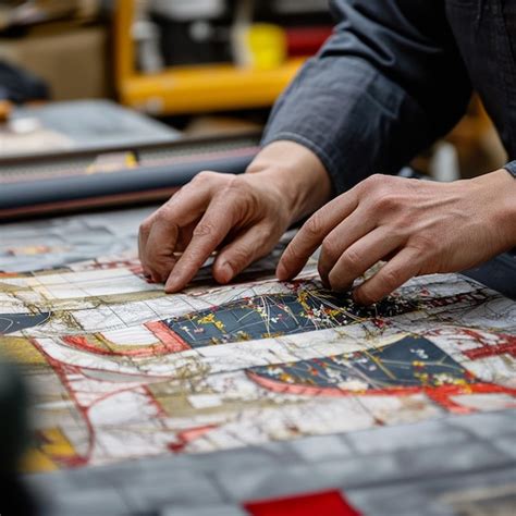 Image Of A Person Adjusting A Pattern On Fabric For A Custom Garment