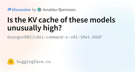 Dranger C Ai Command R V IMat GGUF Is The KV Cache Of These Models Unusually High