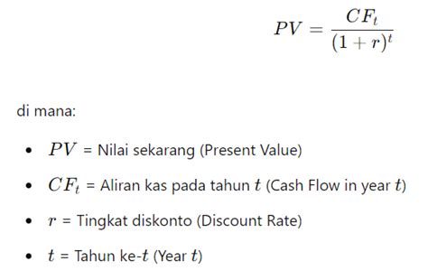 Cara Menghitung Aliran Kas Diskonto Discounted Cash Flow