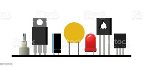 Set Of Radio Components Logo And Logotype Element For Radio Circuit Object Isolated On White
