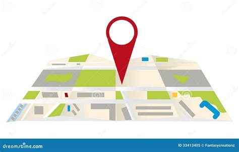 Maps Navigation Stock Vector Illustration Of Paper Folded 33413405