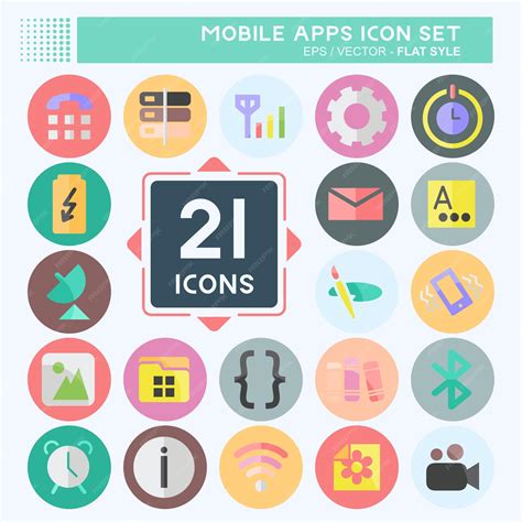 Premium Vector Icon Set Mobile Apps Suitable For Mobile Apps Symbol