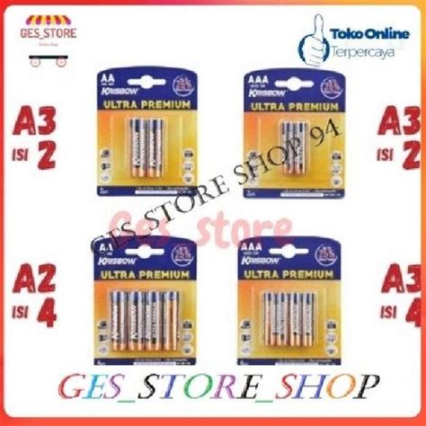 Jual Krisbow Baterai Batre Ultra Alkaline Aa Aaa Isi 2 4 Batre Jam