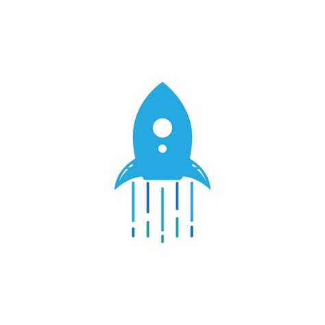 Modelo de vetor de ícone de logotipo de foguete Vetor Premium