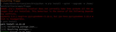 Pycryptodome Dependency Error Frappe Framework Frappe Forum