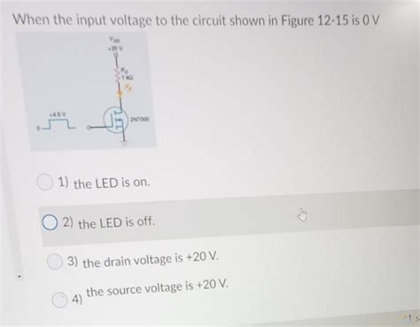Solved When The Input Voltage To The Circuit Shown In Figure Chegg