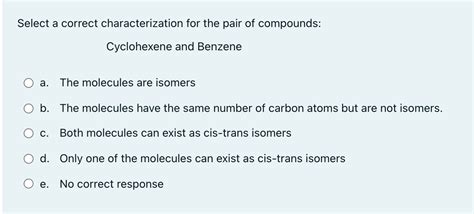 Solved Select A Correct Characterization For The Pair