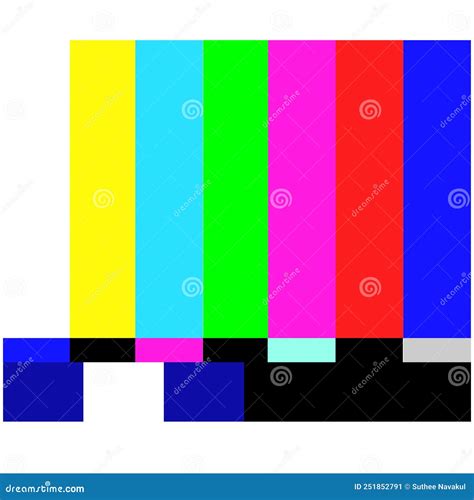 No Signal Poster Colorful Error Message Displaying On Tv Screen Retro