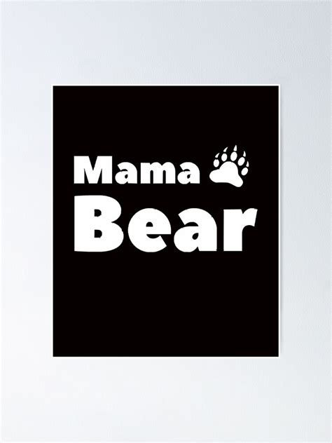 Cute Mama Bear Poster For Sale By Rolandlesage Redbubble