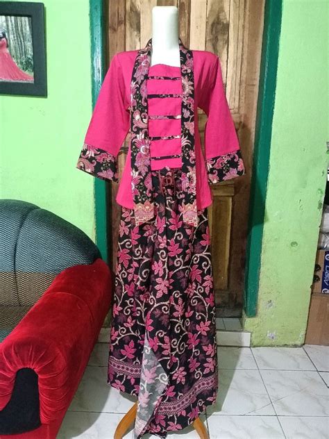 New Set Rok Lilit Kutu Baru Motif Batik Set Kutu Baru Motif Batik Set Kutu Baru Pink Set