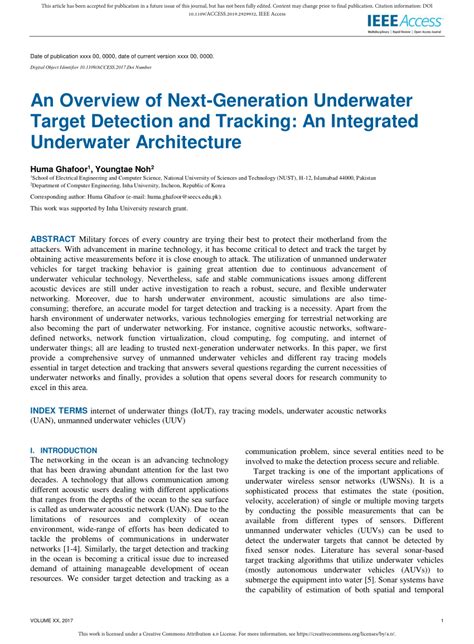 Pdf An Overview Of Next Generation Underwater Target Detection And