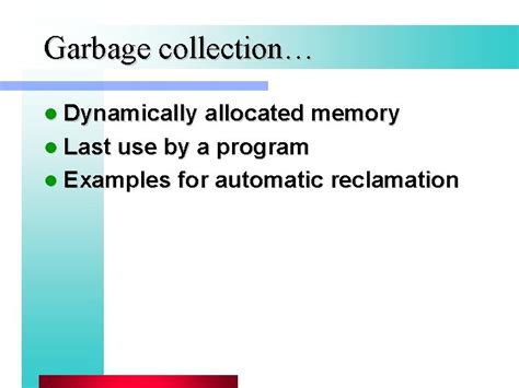 Garbage Collection Introduction And Overview Excerpted From Presentation