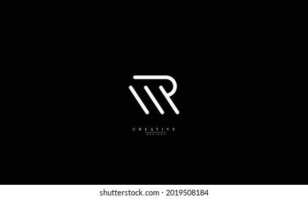 Alphabet Letters Initials Monogram Logo Mr Stock Vector Royalty Free