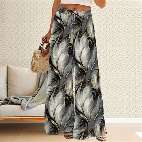 Bunenne Womens Wide Leg Pants Boho Pants For Women Womens Palazzo Pants