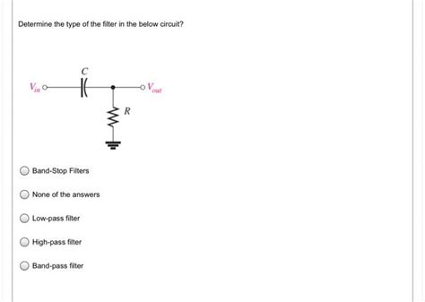 Solved Determine The Type Of The Filter In The Below Chegg Com