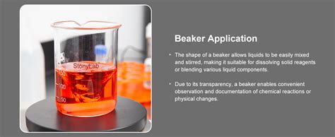 Stonylab Glass Beaker Set Borosilicate Glass Graduated Low Form