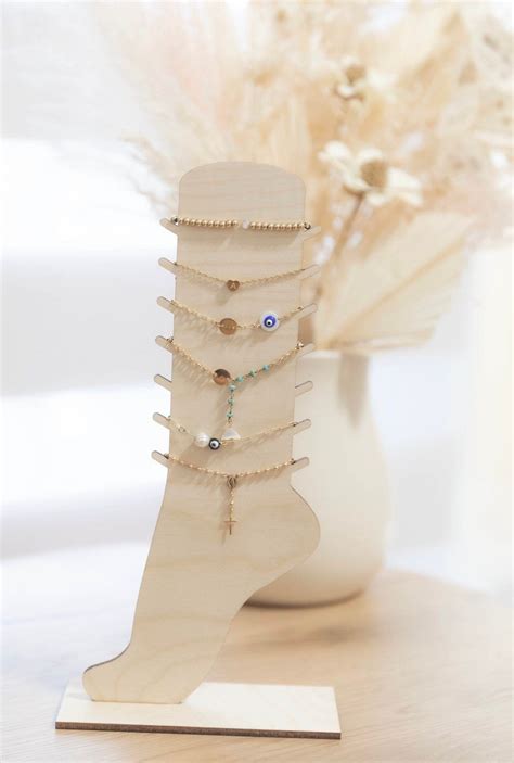 Wooden Anklet Organizer Wooden Jewelry Display Retail Store Display