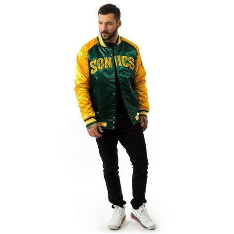 Kurtka Męska Mitchell And Ness Nba Tough Season Satin Jacket Seattle