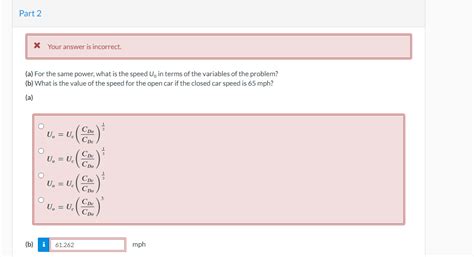 Solved The Aerodynamic Drag On A Car Depends On The Shape
