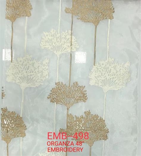 Emb 498 Organza Embroidery Fabric At Rs 319meter Organza Silk Fabric