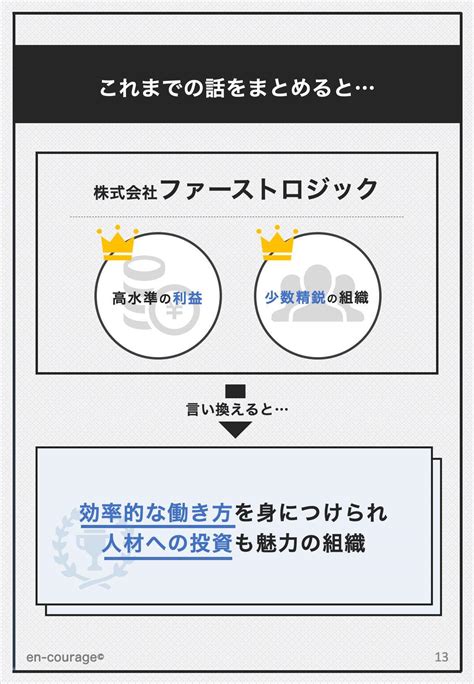 【エンカレ企業分析】ファーストロジック · En Courage