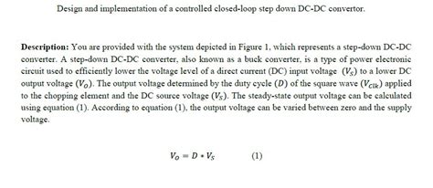 Solved Design And Implementation Of A Controlled Closed Loop