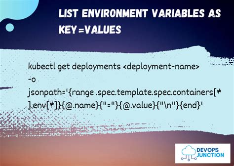 List Environment Variables Of A Pod And Container Kubectl Devops Junction