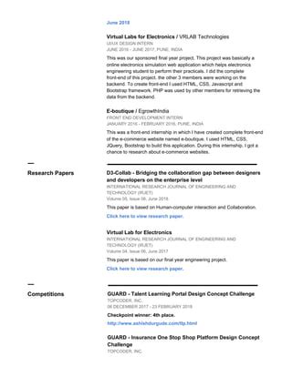 Resume PDF Web Design And HTML Internet