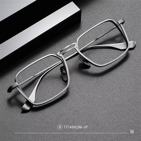 Retro Square Pure Titanium Upscale Optical Glasses Frames Men Women