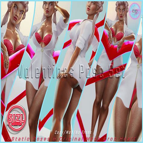 Second Life Marketplace Sizl Valentines Pose Pack Unpack