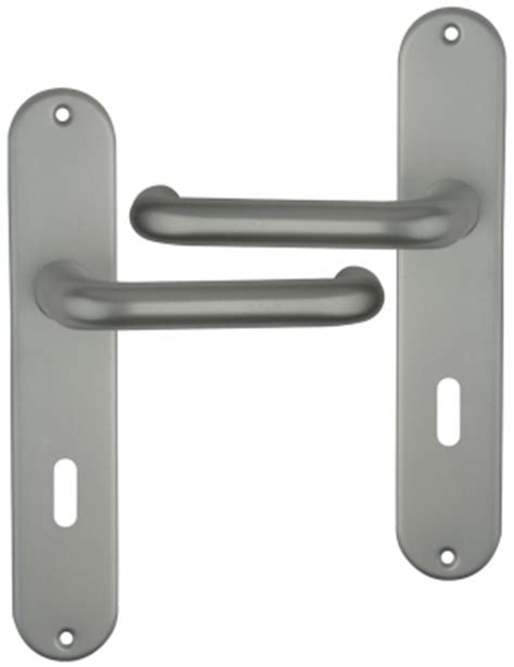 Poignée de porte intérieure design en Aluminium anodisé inox mat