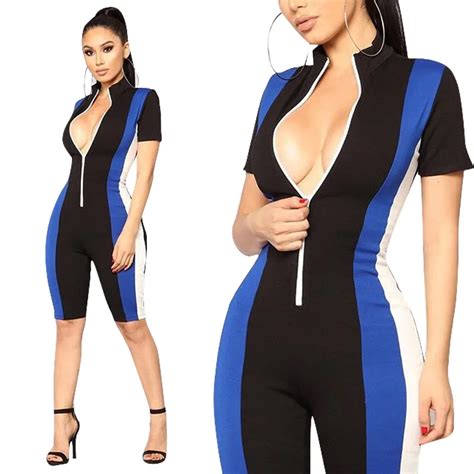 Buy Sexy Fitness Jumpsuit Women Slim Bodysuit Rompers