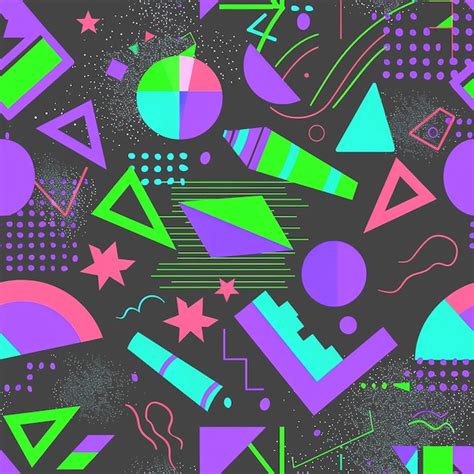80s Pattern Design For Background Social Media Marketing And Packaging