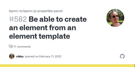 be able to create an element from an element template · issue 582