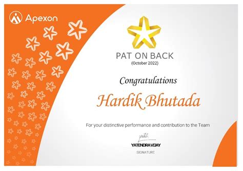 hardik bhutada on linkedin apexon awarded patonback 19 comments