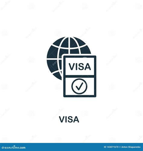Visa Icon Creative Element Design From Icons Collection Stock Vector