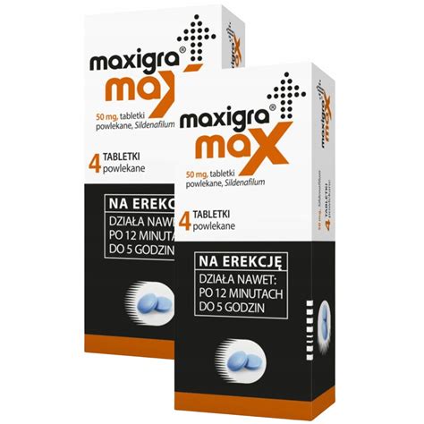 Maxigra Max 50 mg 4 tabletki na erekcję 5909991030926 Cena Opinie
