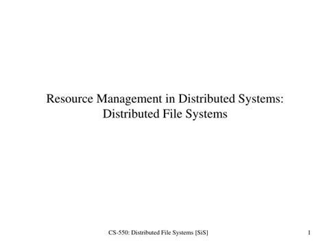Ppt Resource Management In Distributed Systems Distributed File